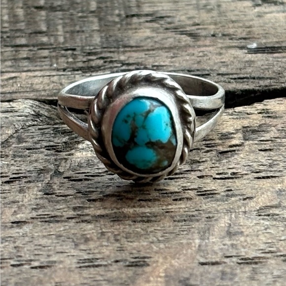Accessories | Vintage Native American Sterling Silver Turquoise Baby ...
